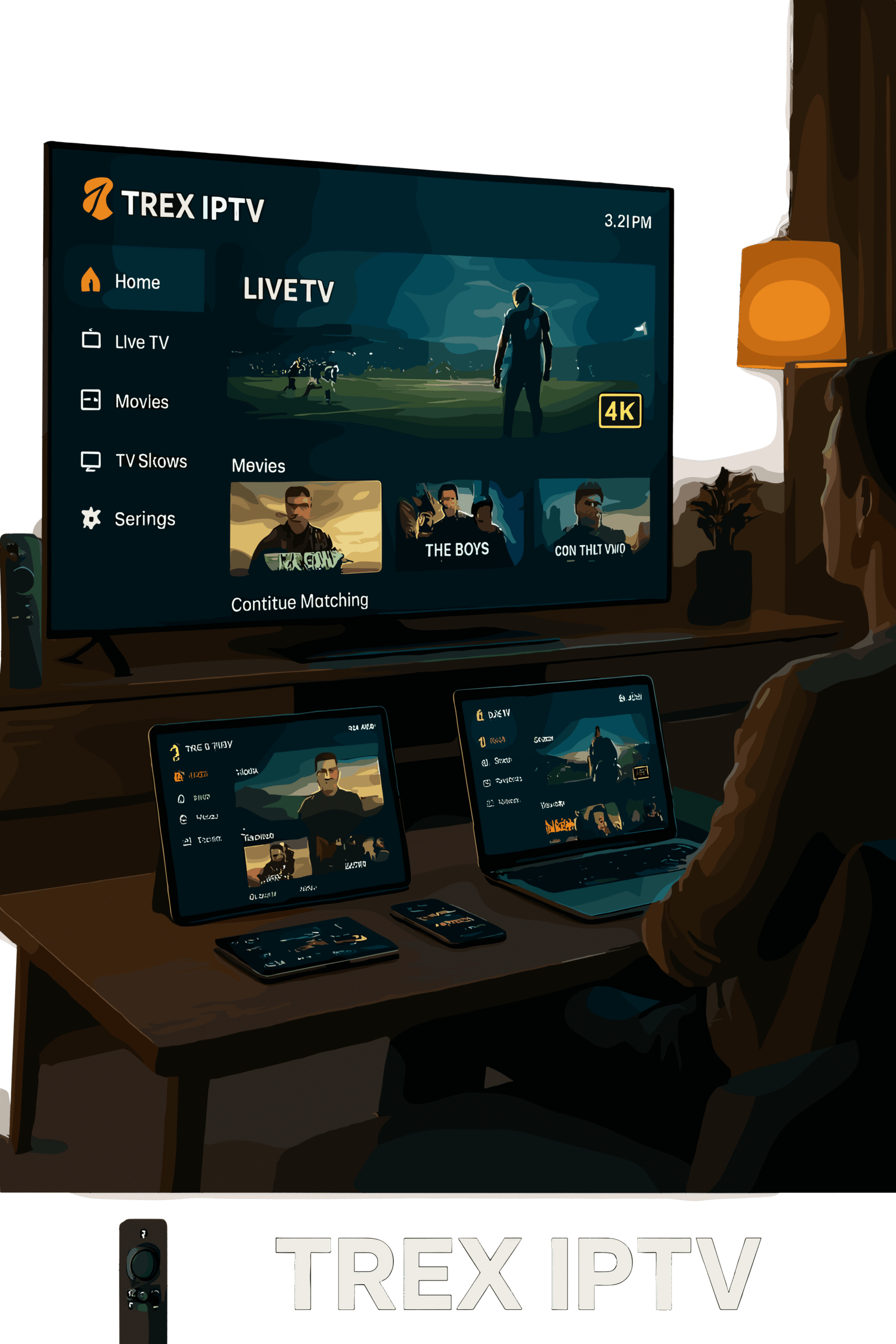 TREX IPTV kaufen – 4K IPTV Abo für Fire TV & Android